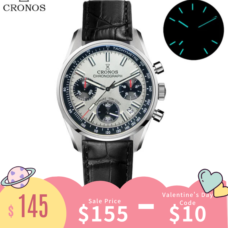 Cronos 38.5mm Chronograph Quartz Men Watch L6035 – Cronos Watch Store