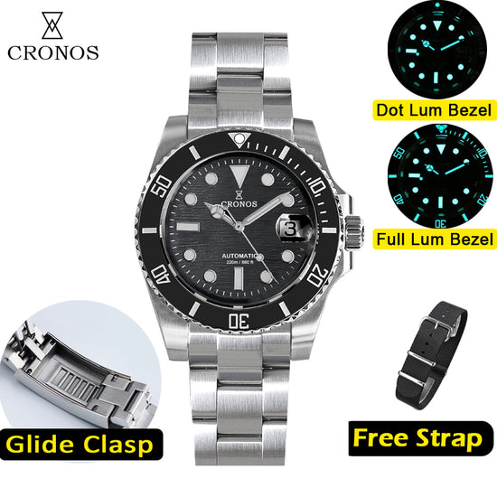 Cronos Water Ghost Luxury Dive Watch L6005 PT5000 movement with Calend ...