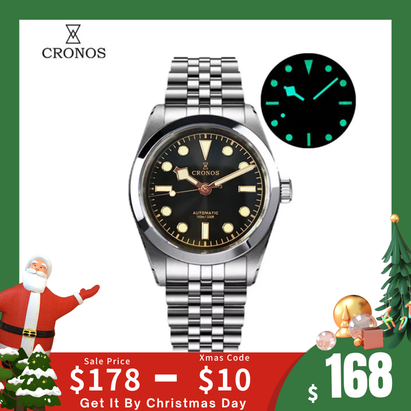 ★Xmas Sale★Cronos 36mm Snowflake Automatic Men Watch L6036 – Cronos ...