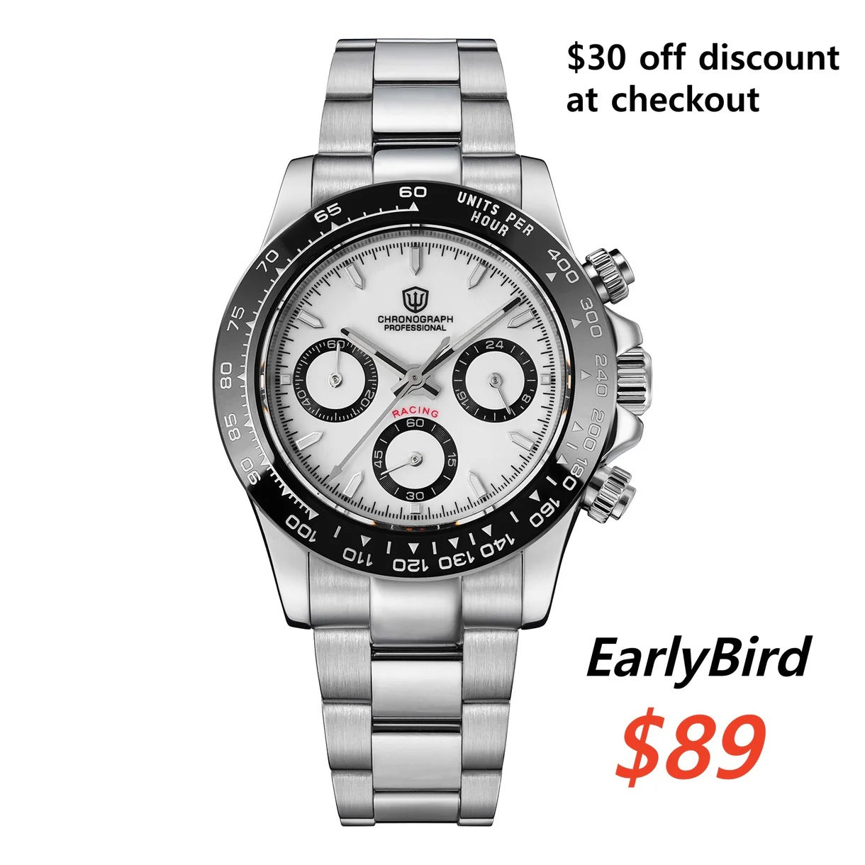 Watchdives WD16500 38mm VK63 Chronograph Watch V2 – Cronos Watch Store